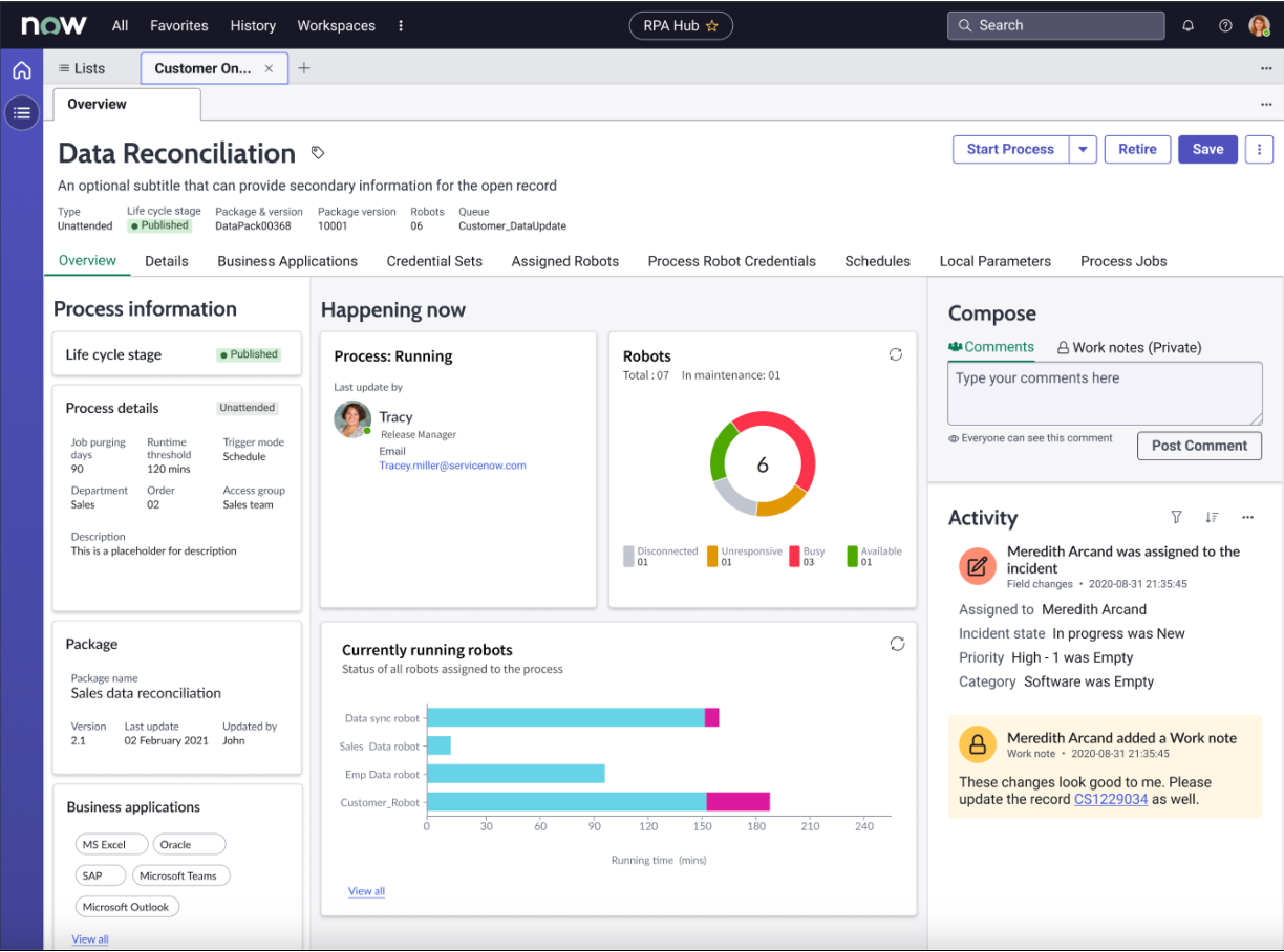 RPA Hub - ServiceNow App