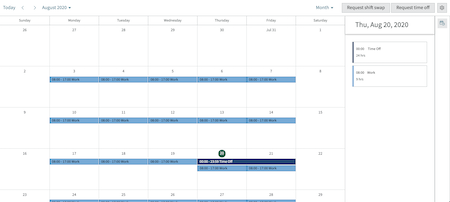 Calendar component - ServiceNow App
