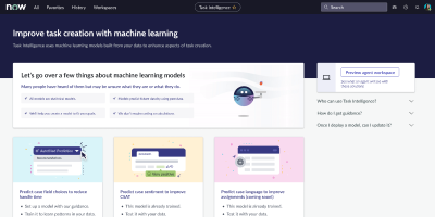 Task Intelligence Admin Console - ServiceNow App
