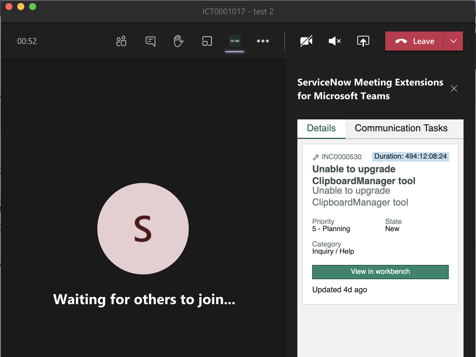 Meeting Extensions for Microsoft Teams - ServiceNow App