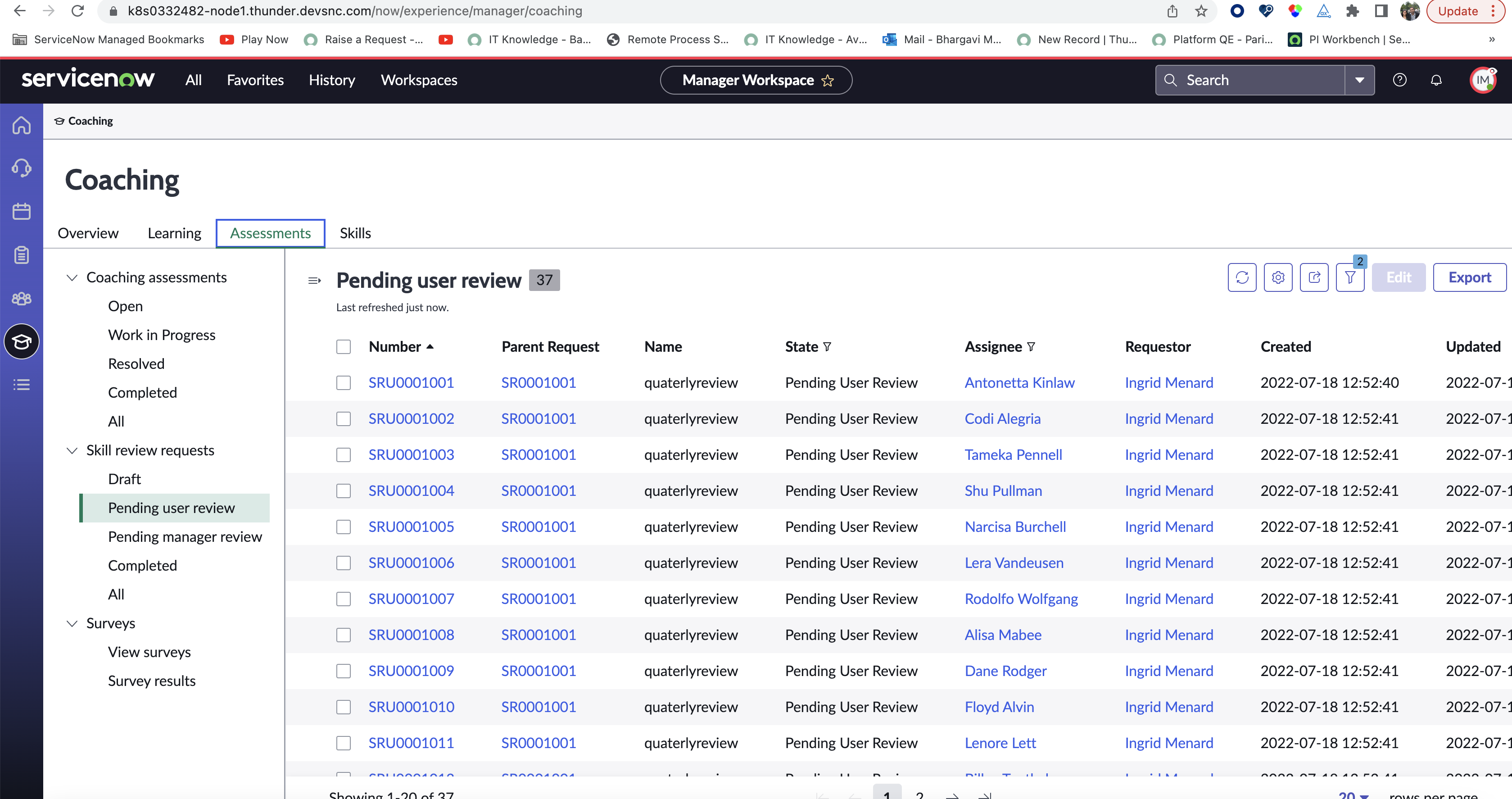 Skill Review Management - ServiceNow App